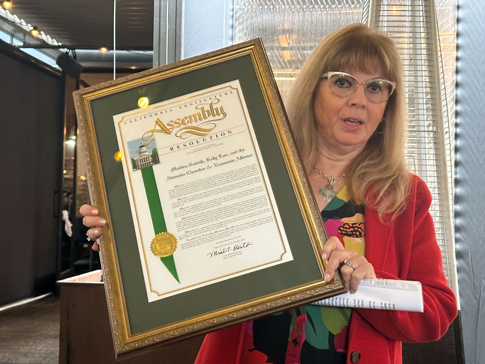 Chamber Honors Outgoing Chair Kelly Lux