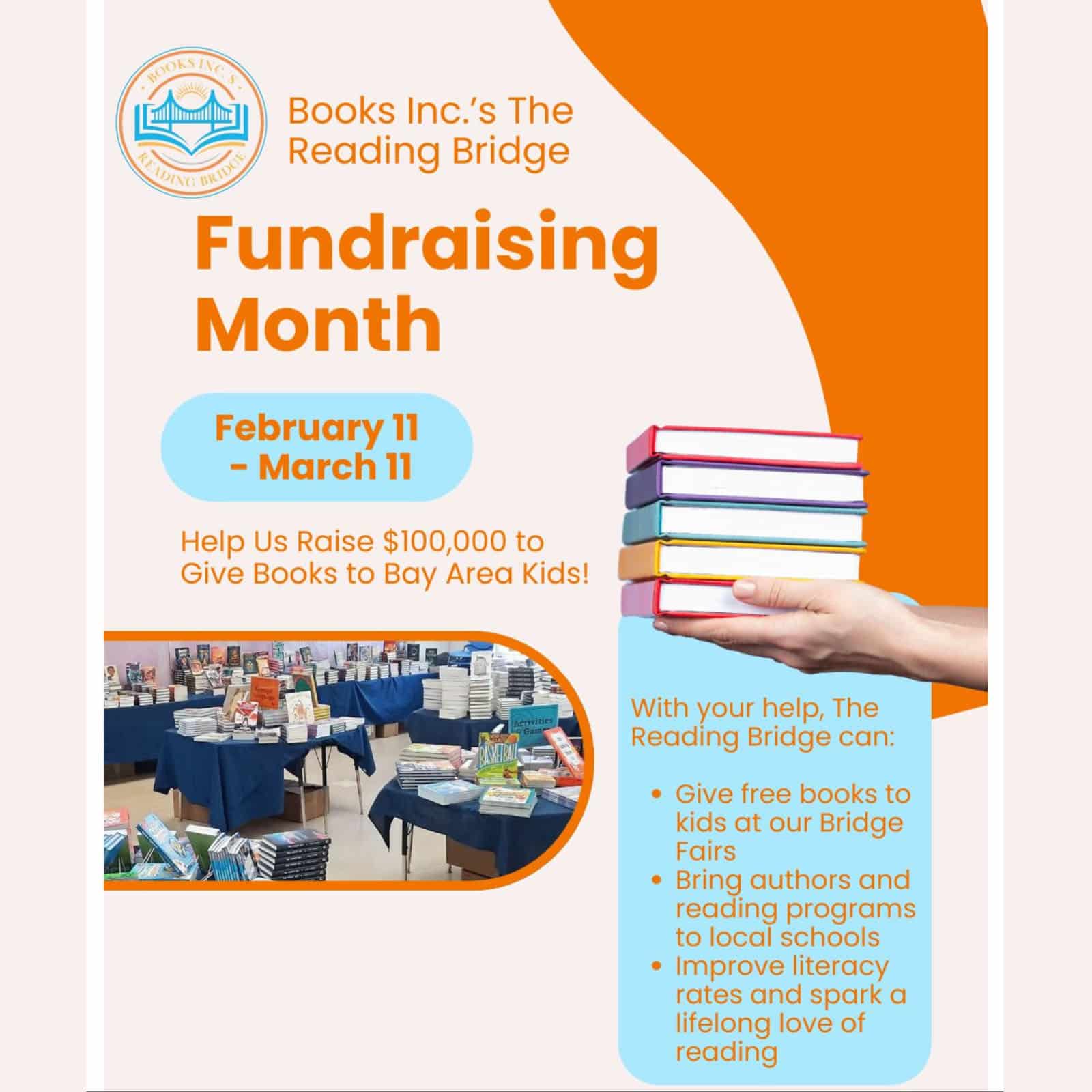 Books Inc. Raising Money for Literacy Nonprofit ‘Reading Bridge’