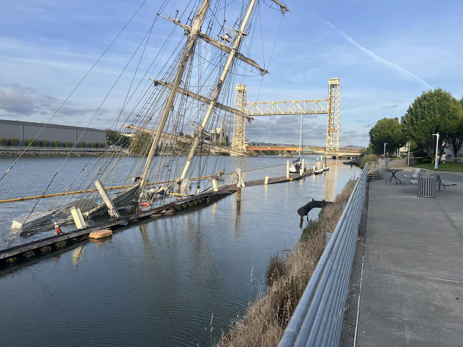 Historic Kaisei Ship Sinks at Dock by Nob Hill Foods, Motor Oil Found ...