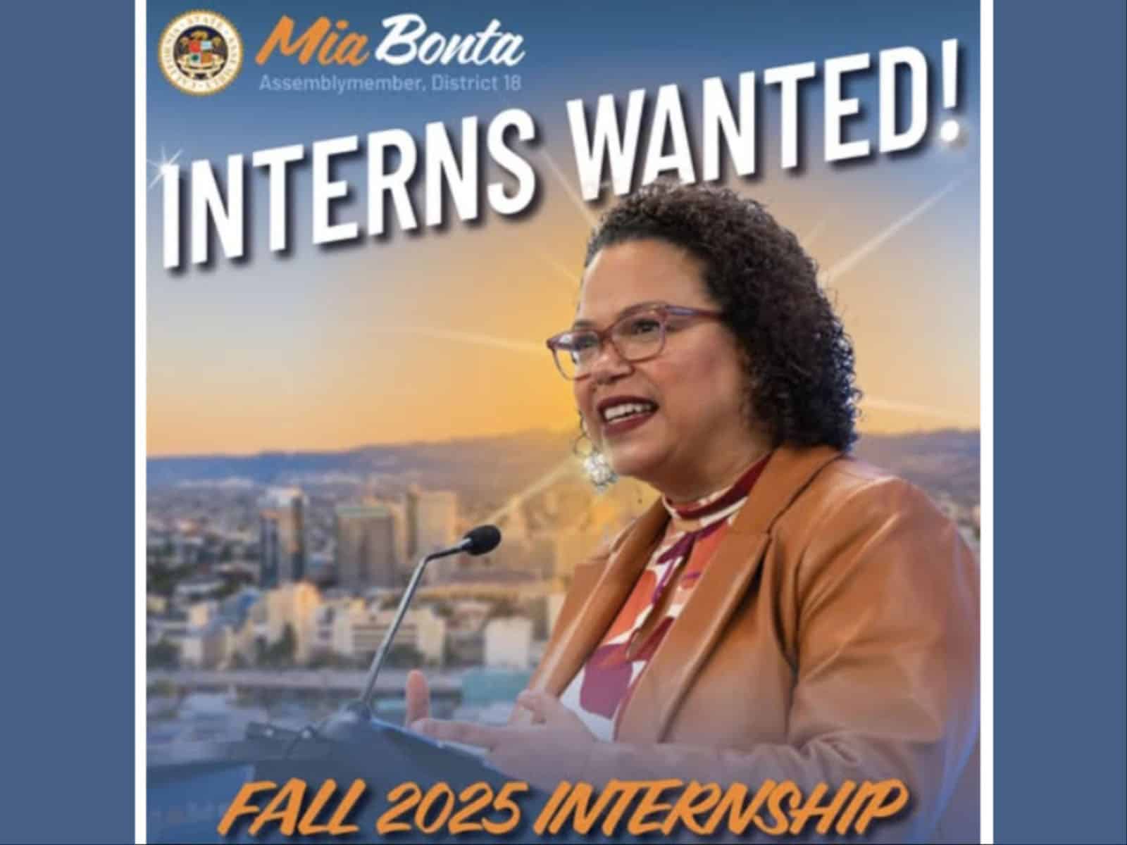 Apply Now for Student Internship With Assemblymember Mia Bonta